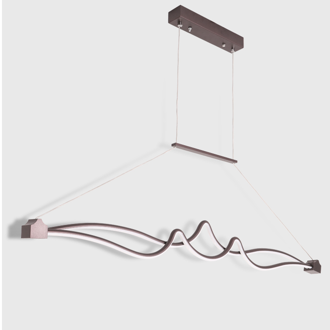 Contemporary Style 43"Wide LED Waving Kitchen Island Light,Kitchen