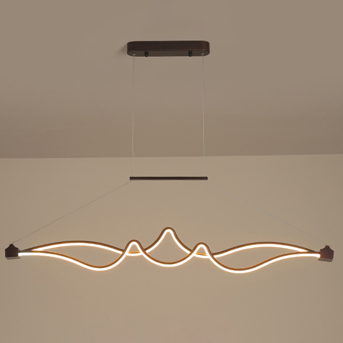 Contemporary Style 43"Wide LED Waving Kitchen Island Light,Kitchen