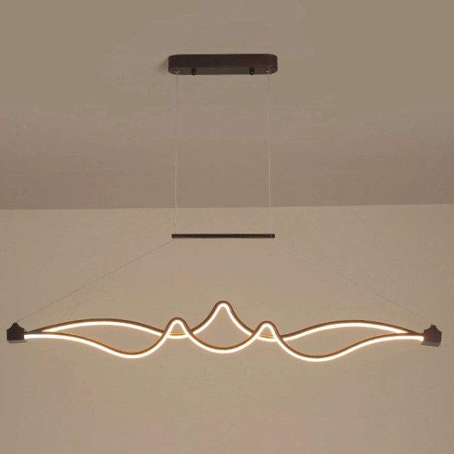 Contemporary Style 43"Wide LED Waving Kitchen Island Light,Kitchen