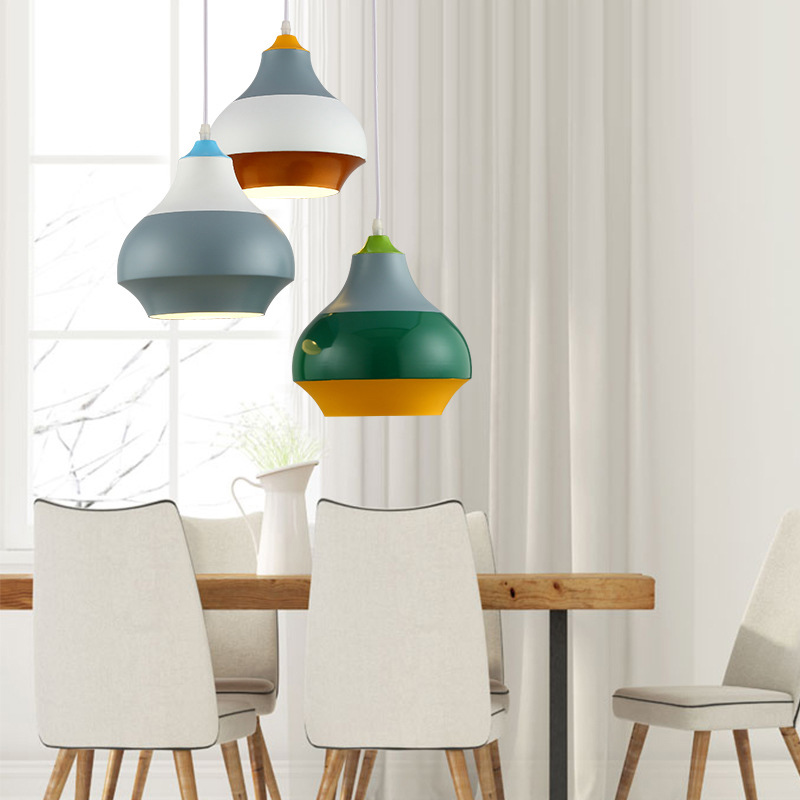 Modern Design 1 Light Pot Pendant with Lacquered Color Combination ...