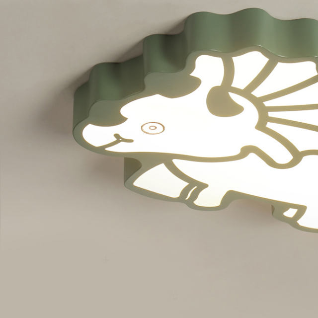 Modern Cool Kid Lighting Dinosaur Flush Mount Ceiling Lamp for Boys and ...