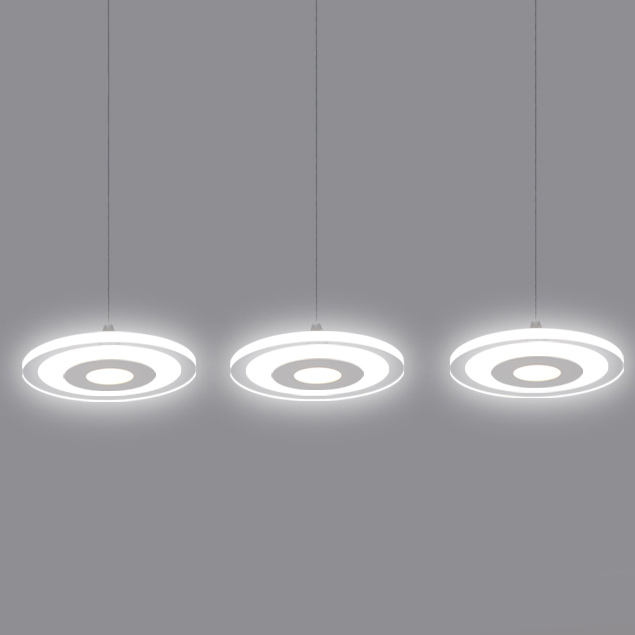 Modern LED Lighting Acrylic Round Pendant Lamp for Kitchen Island ...