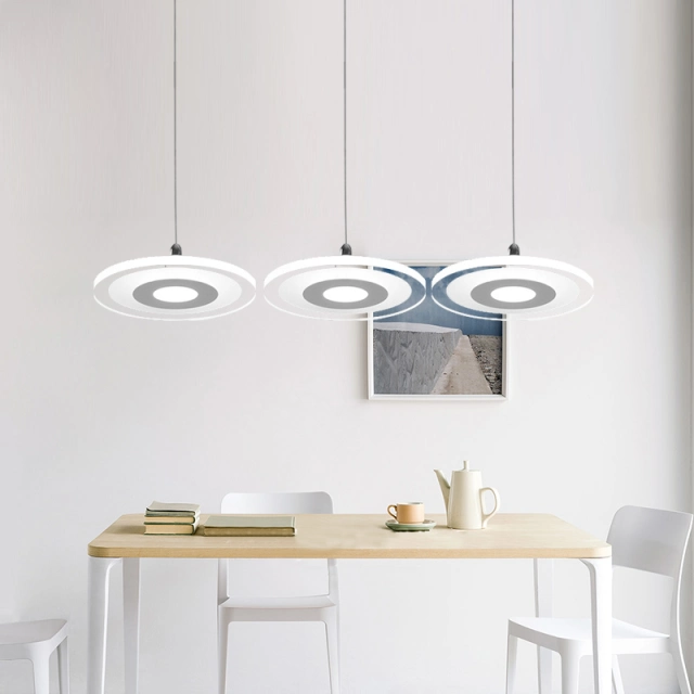 Modern LED Lighting Acrylic Round Pendant Lamp for Kitchen Island ...