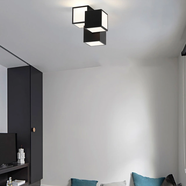 Modern Style 12'' Wide Cube LED Semi Flush Mount Cieiling Light for ...