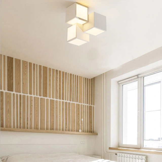 Modern Style 12'' Wide Cube LED Semi Flush Mount Cieiling Light for ...