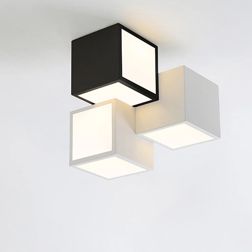 Modern Style 12'' Wide Cube LED Semi Flush Mount Cieiling Light for ...