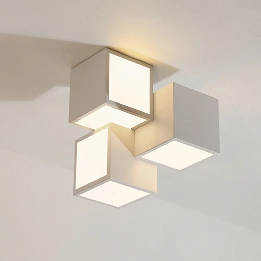 Modern Style 12'' Wide Cube LED Semi Flush Mount Cieiling Light for ...