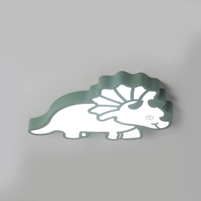 Modern Cool Kid Lighting Dinosaur Flush Mount Ceiling Lamp for Boys and ...