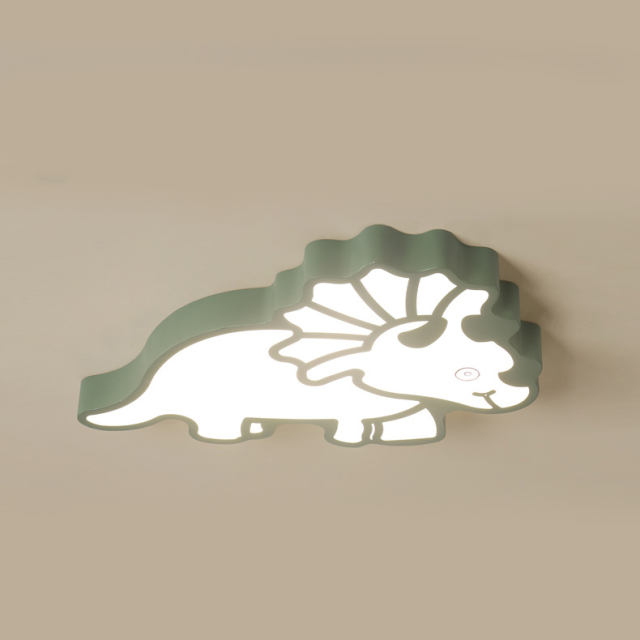 Modern Cool Kid Lighting Dinosaur Flush Mount Ceiling Lamp for Boys and ...