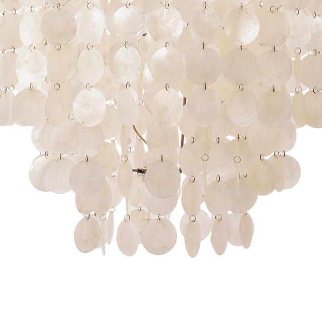 Modern Three-tiered Decorative Shell Chandelier Natural Vintage ...