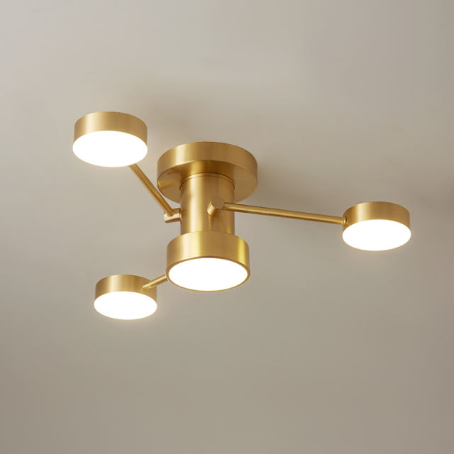 Creative Modern 4 Light LED Flush Mount Ceiling Light with Three-Arms,ROOMS