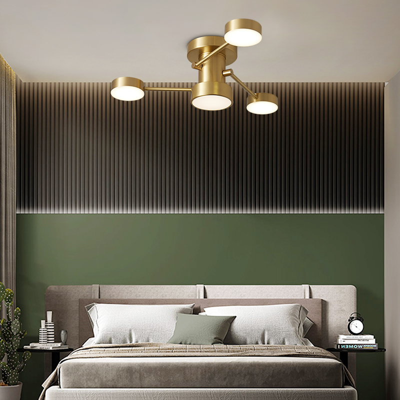 Creative Modern 4 Light LED Flush Mount Ceiling Light with Three-Arms,ROOMS