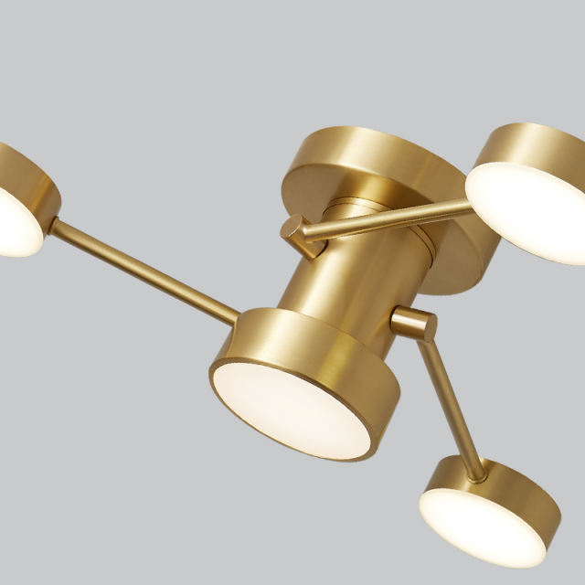 Creative Modern 4 Light LED Flush Mount Ceiling Light with Three-Arms,ROOMS