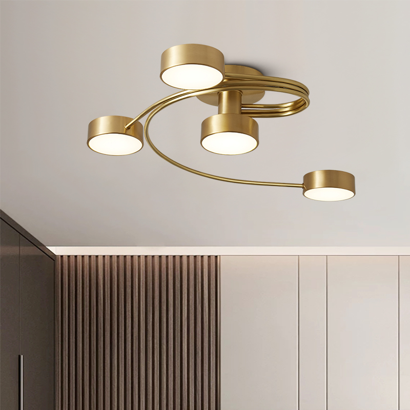 4 Light Swirl LED Modern Creative Flush Mount Ceiling Light with Three ...