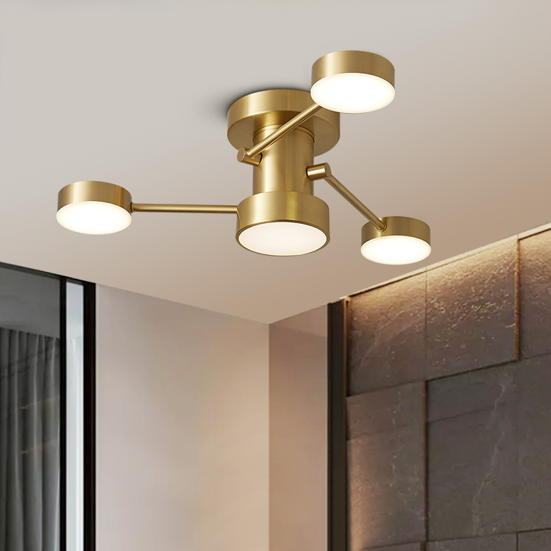 Creative Modern 4 Light LED Flush Mount Ceiling Light with Three-Arms,ROOMS