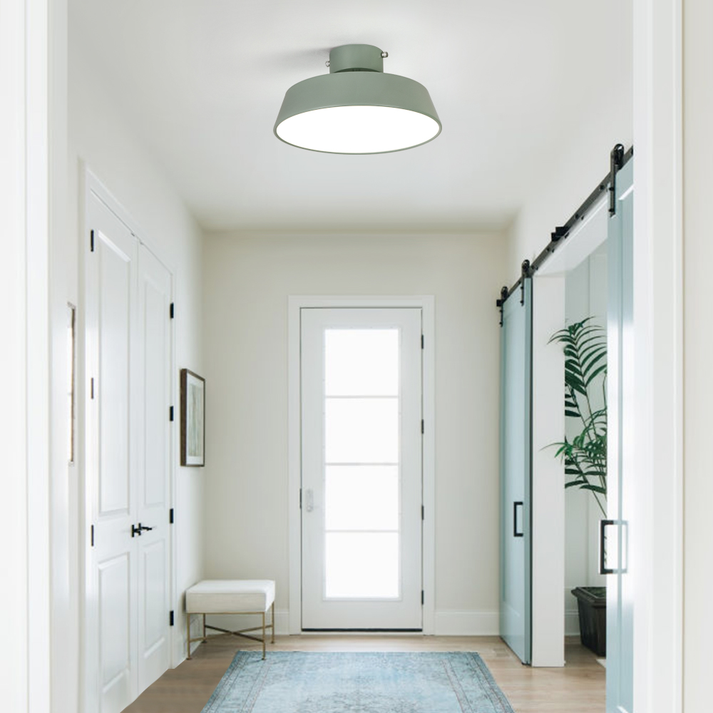 Scandinavia LED Northern Semi Flush Mount Ceiling Light in Matte Finish ...