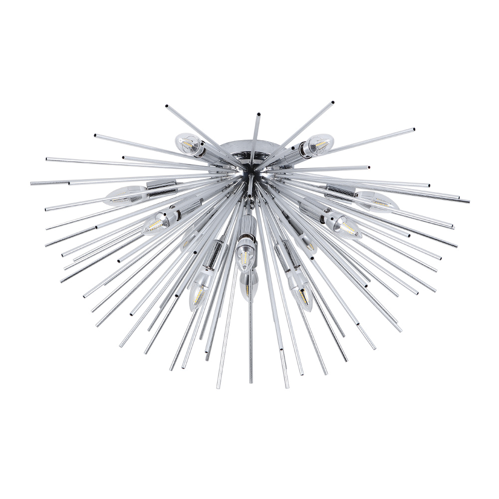 Mid-Century Modern Sputnik Firework Flush Mount Sunburst Ceiling Light ...