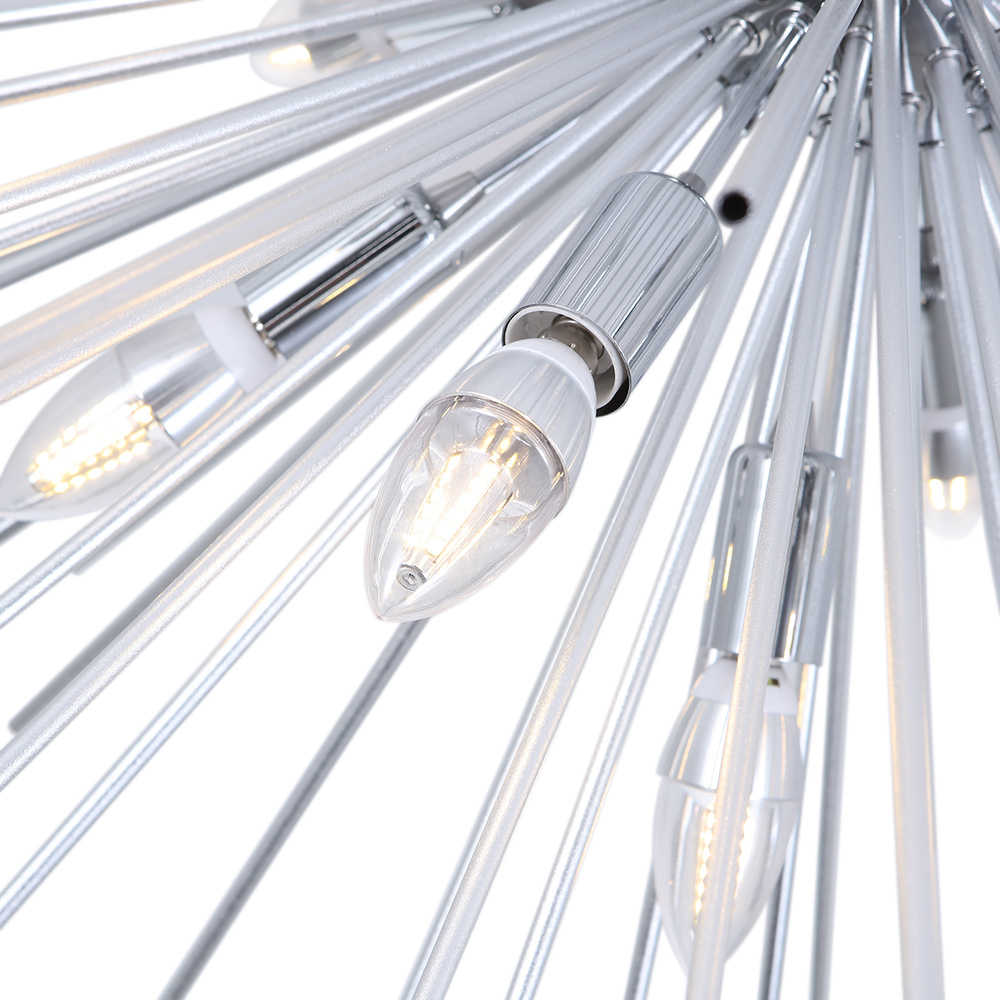 Mid-Century Modern Sputnik Firework Flush Mount Sunburst Ceiling Light ...