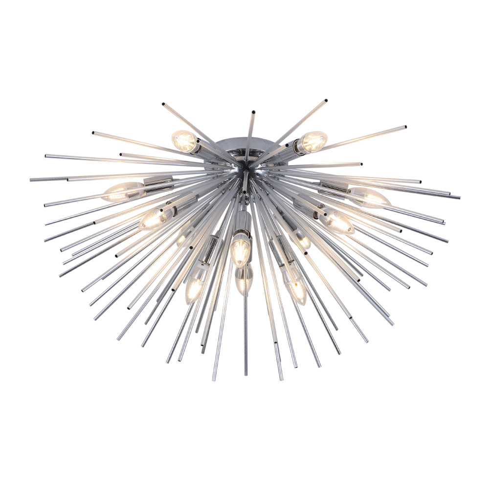 Mid-Century Modern Sputnik Firework Flush Mount Sunburst Ceiling Light ...