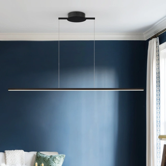 Modern Linear LED Chandelier Dimmable Suspension Pendant Lighting for ...