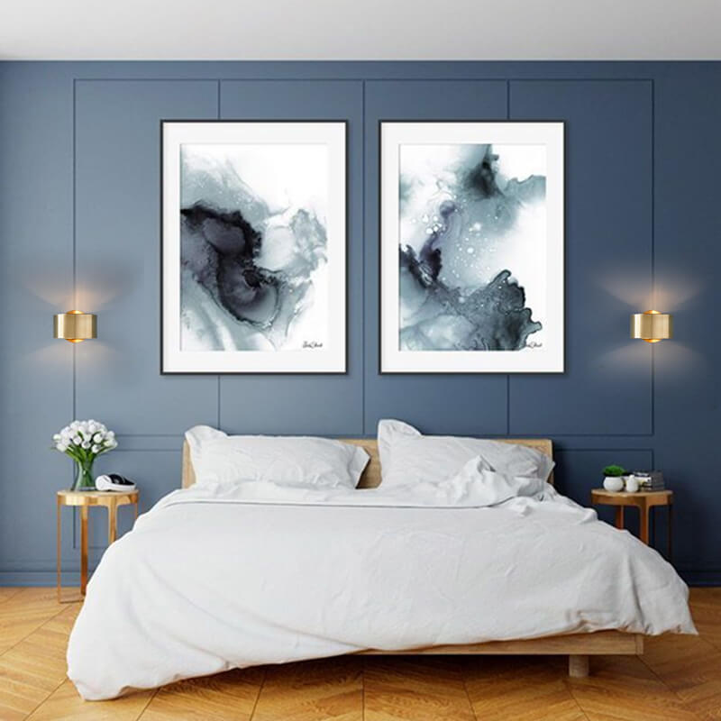 1-Light Contemporary Wall Sconce Small Simple Wall Light in Brushed ...