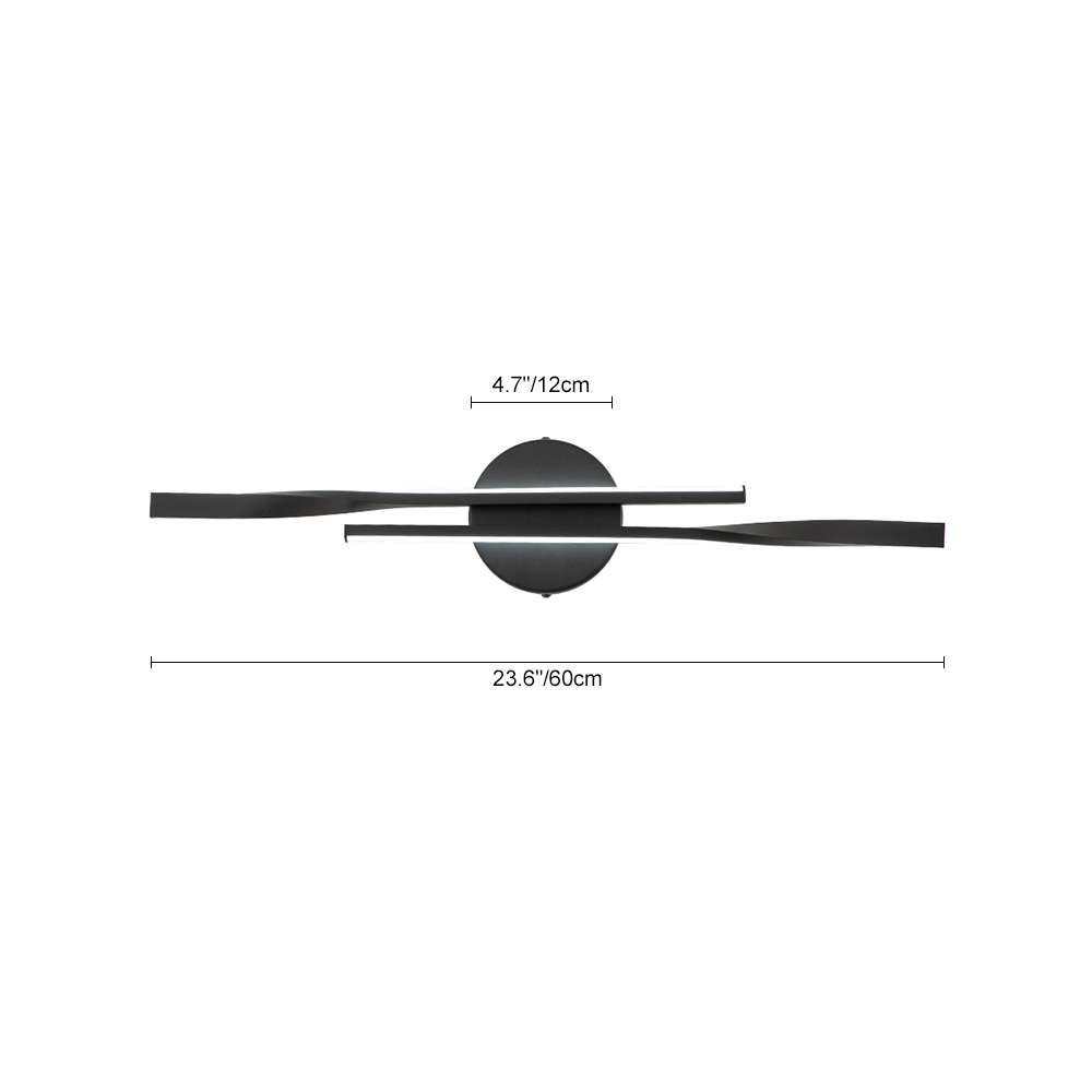Dimmable LED Modern Mid-Century Style Swirl Linear Bathroom Vanity ...