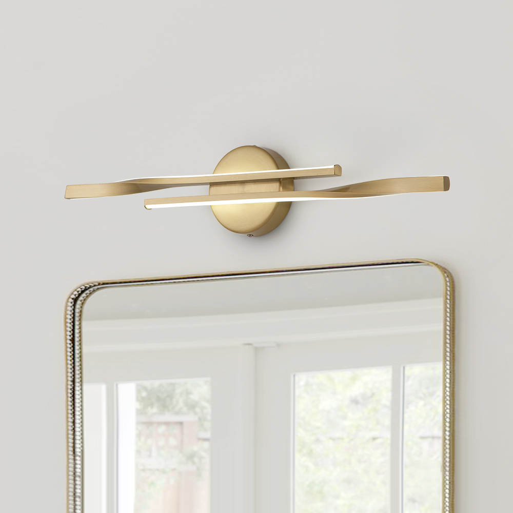 Dimmable LED Swirl Linear Bathroom Vanity Light | yiilighting
