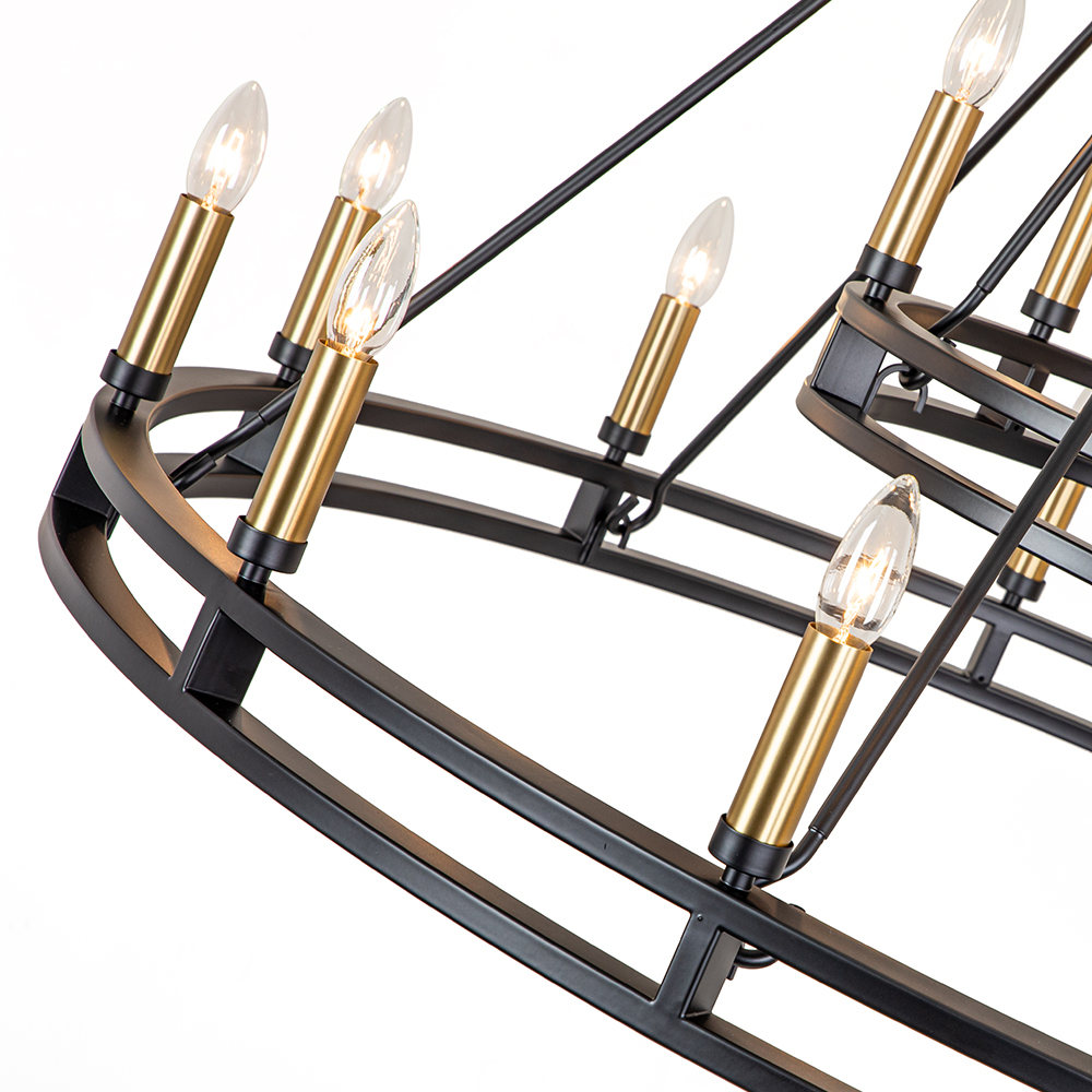 Vintage Modern Farmhouse Oversized Large Wagon Wheel Empire Chandelier ...