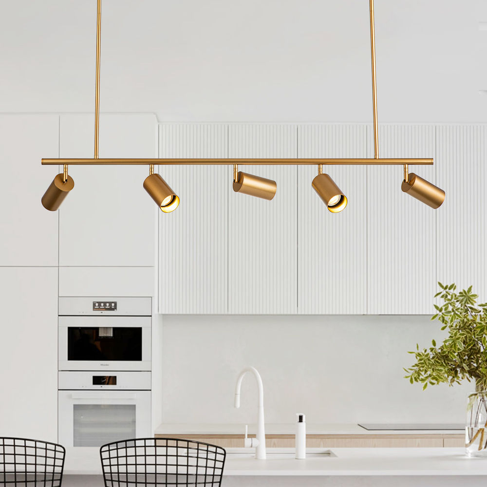 Mid-Century Modern 5-Light Track Light Kit Linear Chandelier for ...