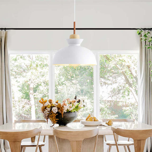 Modern Dome Shaped 1 Light 11.02"W Pendant Light Overhead Kitchen ...