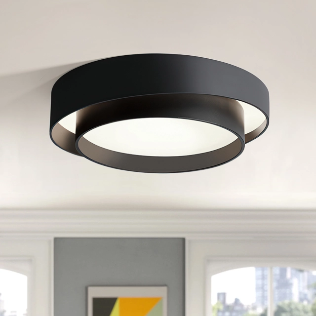 Designer Modern Minimalist Concentric Rings Round LED Flush Mount ...