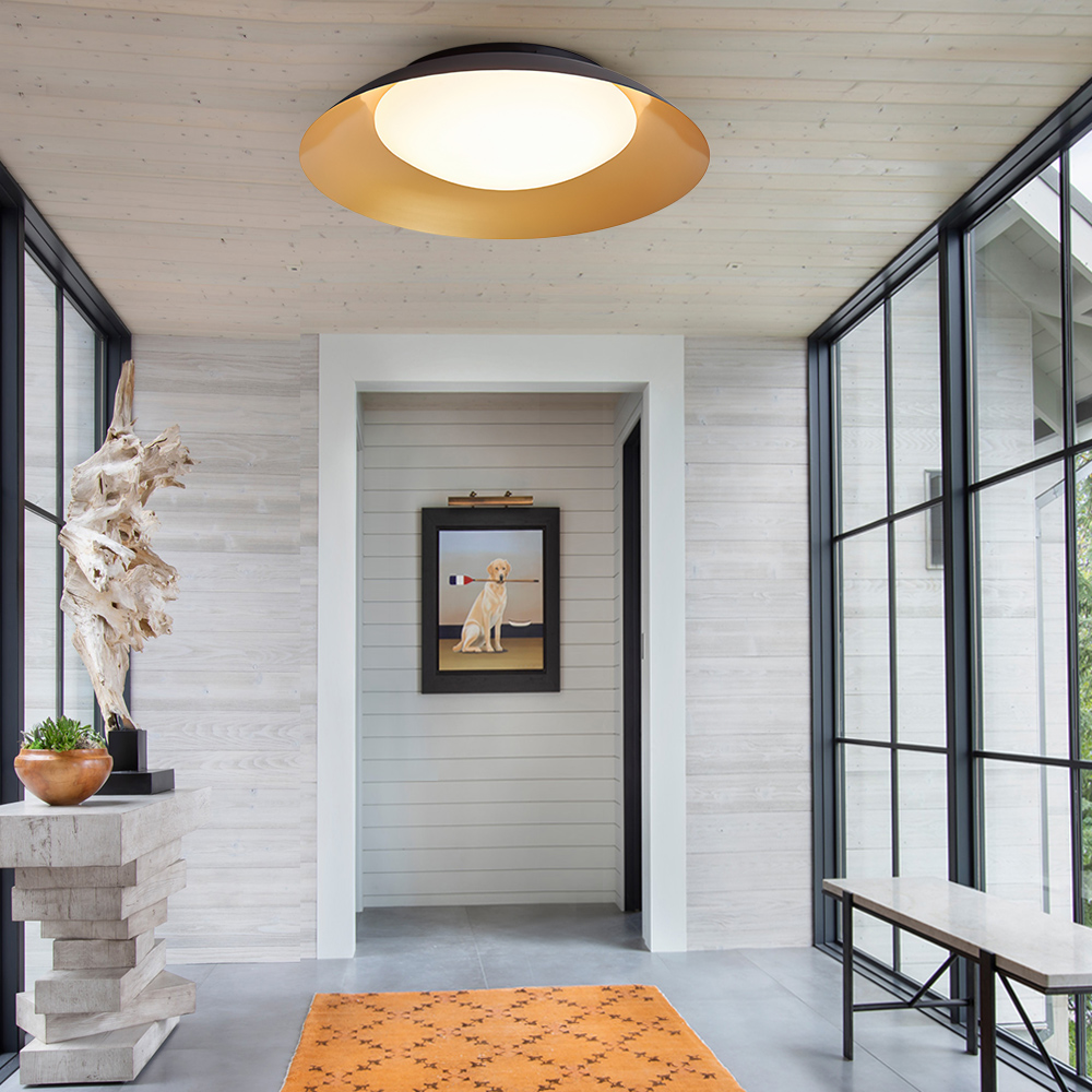 Modern Saucer LED Flush Mount Ceiling Light in Acrylic Diffuser For ...