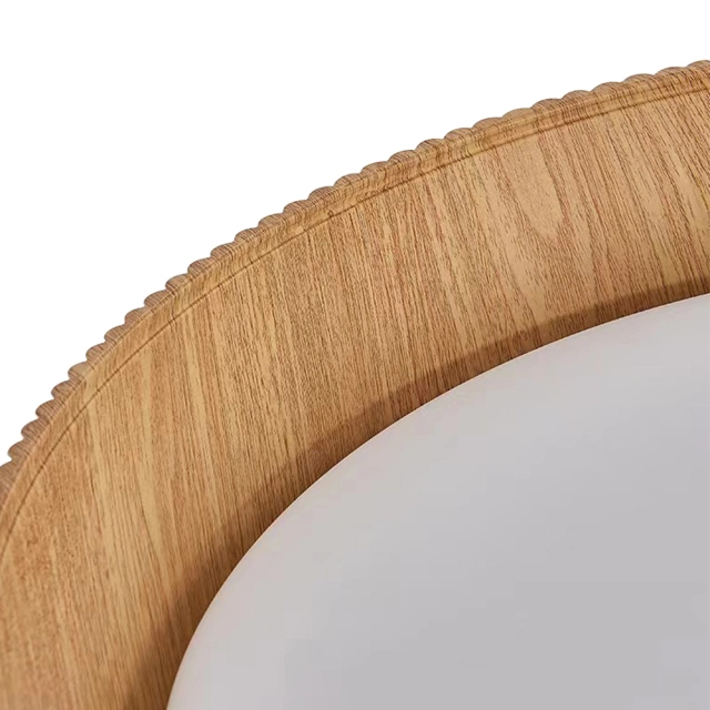 Fluted Ribbed Round LED Flush Mount Ceiling Light | yiilighting, Wood ...