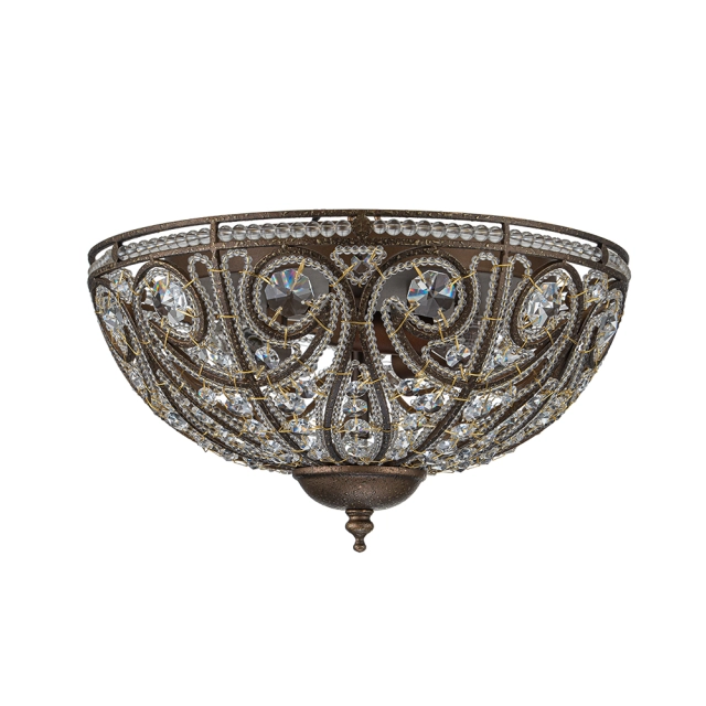 Roman Style Flush Mount Chandelier | yiilighting, Crystal Glass Beads ...