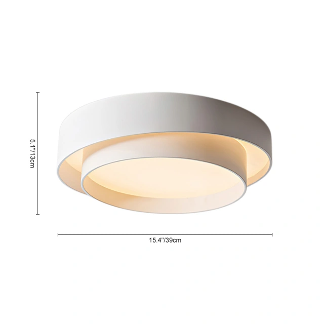 Designer Modern Minimalist Concentric Rings Round LED Flush Mount ...