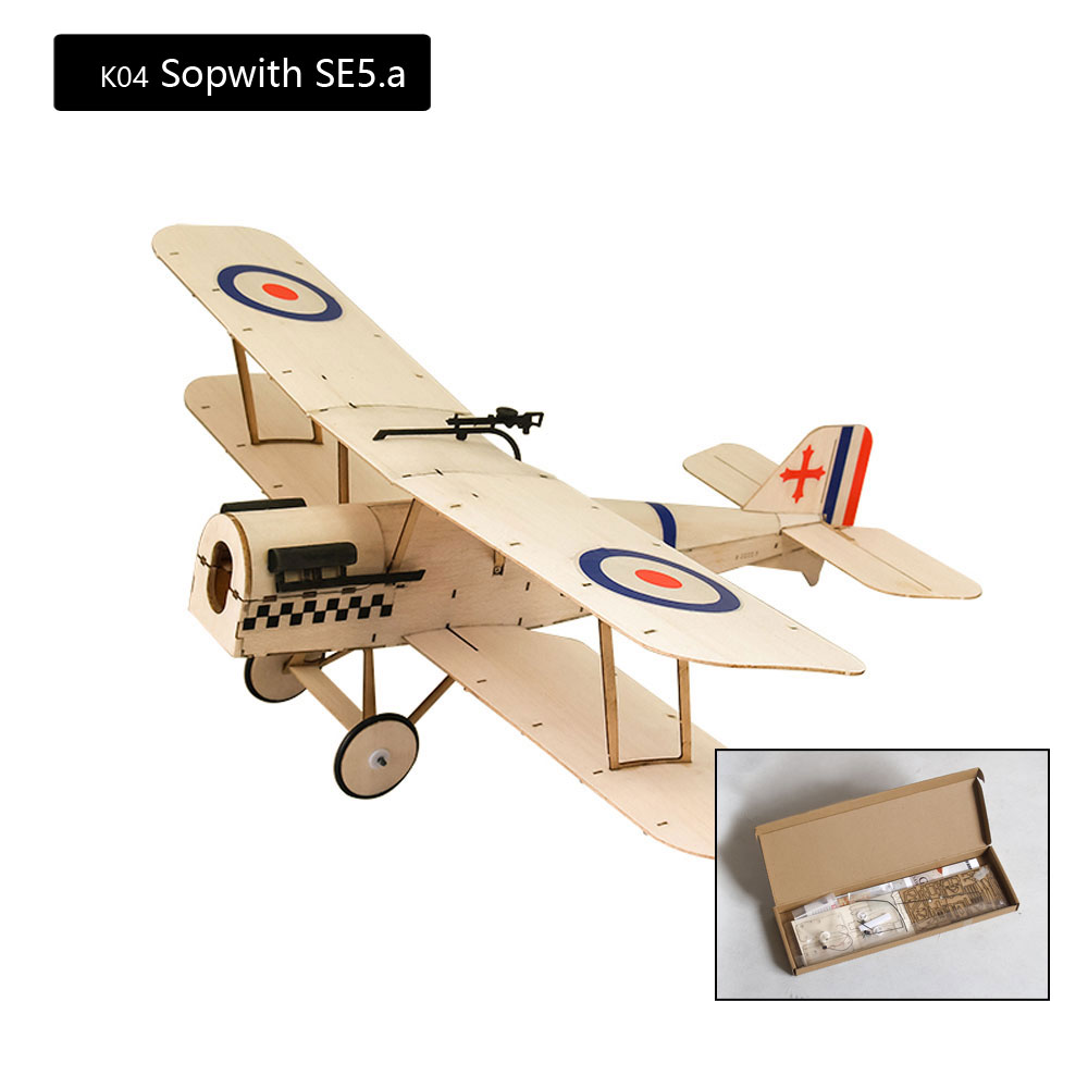 K04 Mini RC Balsawood Airplane Balsa KIT 378mm SE5A Free Shipping Sacle ...
