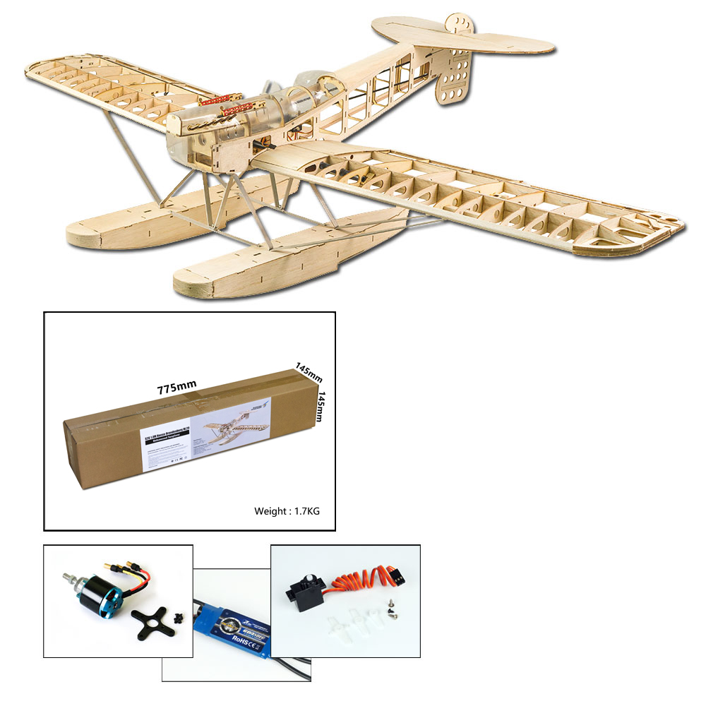 S26 Balsa KIT Scale Airplane Hansa-Brandenburg W.29 seaplane 1400mm 55inch