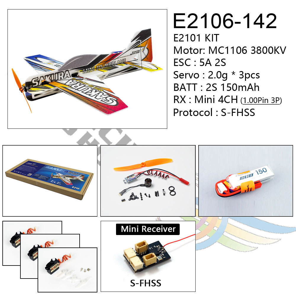 E210 3D Airplane F3P SAKURA 420mm 3mm EPP