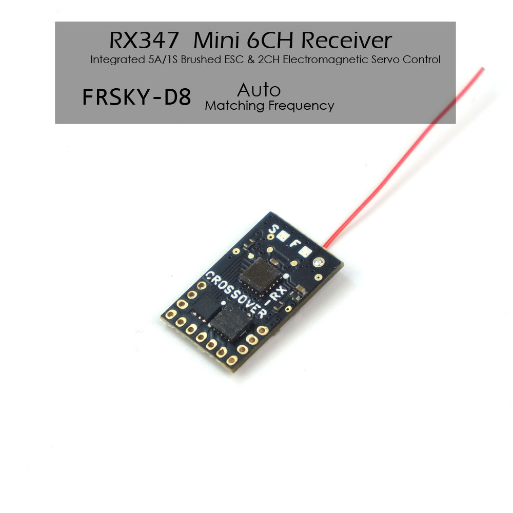 Mini RX34 4CH Receiver Integrated 5A/1S Brushed ESC & Electromagnetic ...