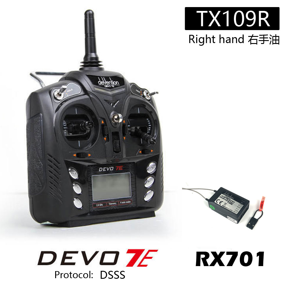 Walkera DEVO 7E 2.4G 7CH DSSS Radio Control Transmitter for RC ...