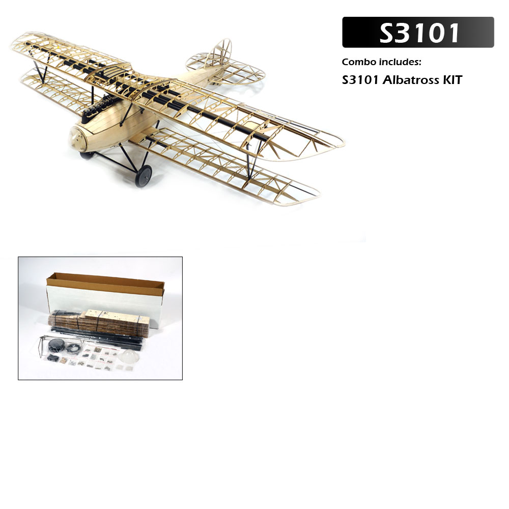 Balsawood RC Airplane Kit Albatros D.III 1.8m (70") Wingspan Laser Cut Balsa Kit DIY Plane Model ...
