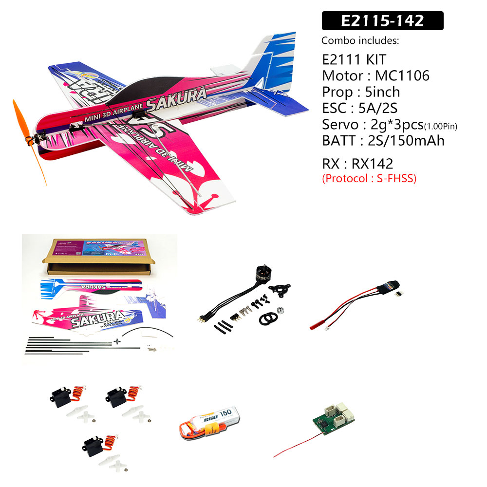 E211 3D Airplane F3P SAKURA 420mm 3mm PP