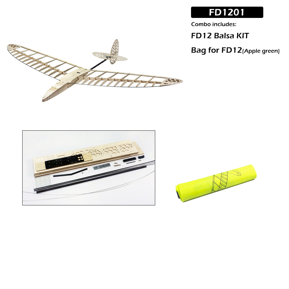 FD12 1.2M Wingspan Windrunner Discus Launch Glider Balsa Kit F3K DLG ...