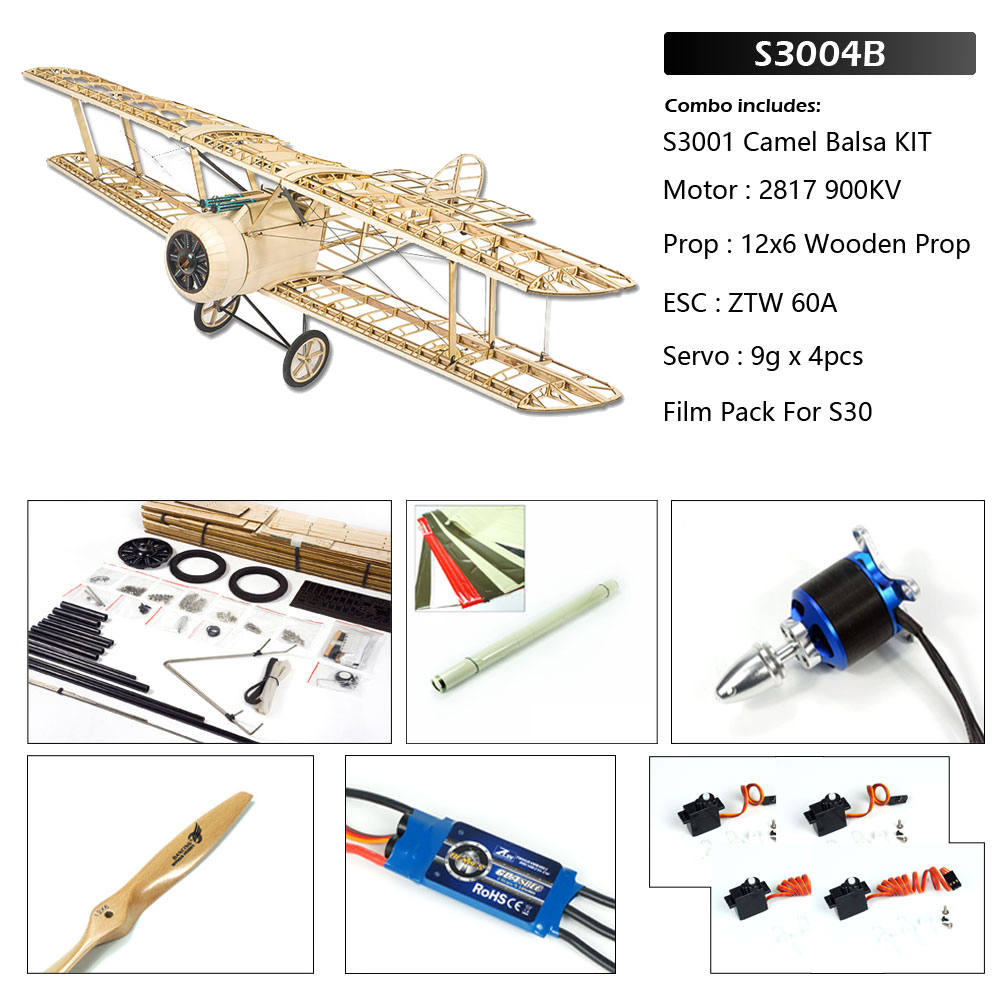 New 1200mm (47.2") Wings Sopwith Camel WW1 British Fighter Balsawood ...