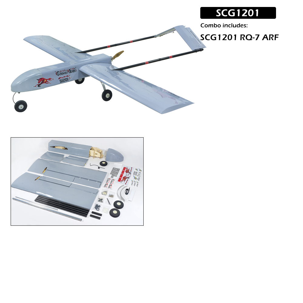 2.1M RQ-7 Shadow Drone Airplane Wingspan 2100mm ARF Balsawood Scale ...