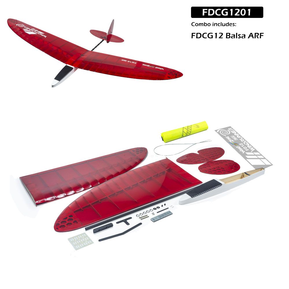 FDCG12 ARF 1.2M Wingspan Windrunner Discus Launch Glider Balsa ARF F3K ...