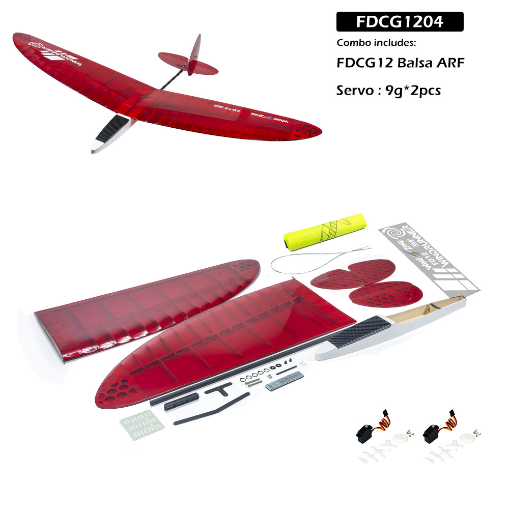 FDCG12 ARF 1.2M Wingspan Windrunner Discus Launch Glider Balsa ARF F3K ...
