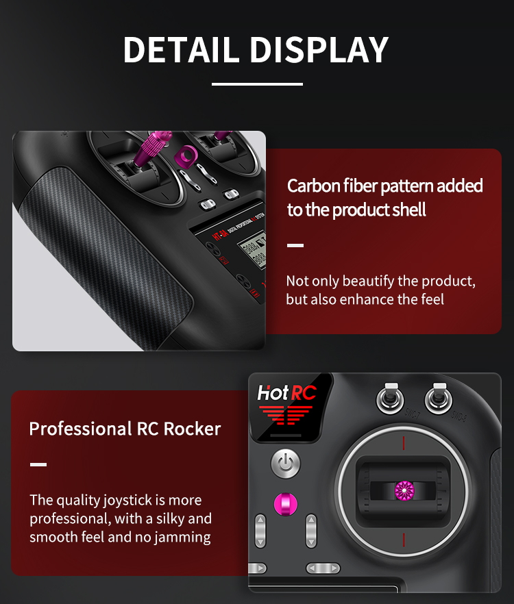 HOTRC New HT-8A 2.4G 8CH Transmitter Remote Control With Receiver for ...