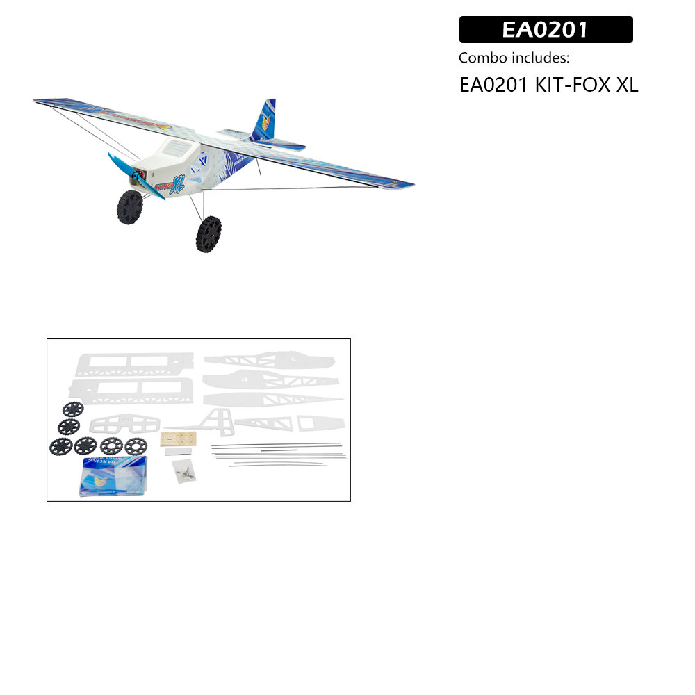 2025 New 1030mm EA02 Kit-FOX XL Ultra-light DIY RC Model Airplane ...