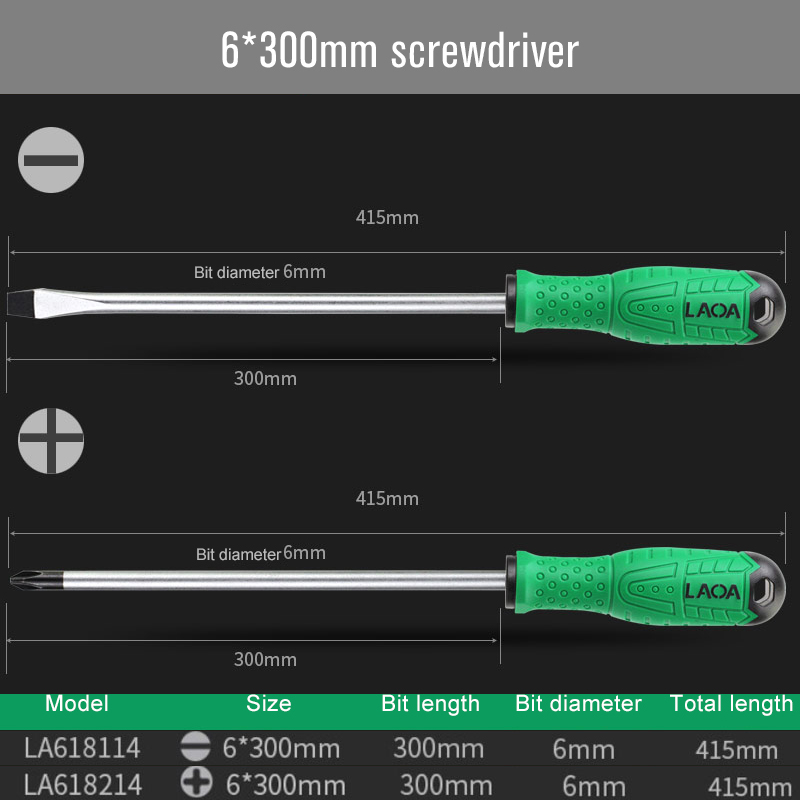 LAOA S2 Screwdriver Slotted and Phillips Screwdrivers Set Household ...